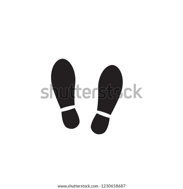 Pedestrian Footprint Stencil Vector Illustration Stock Vector (Royalty ...