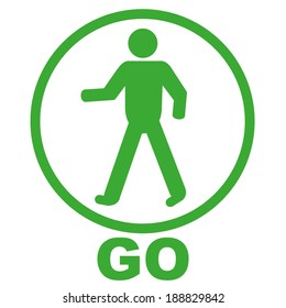 Pedestrian Go Symbol Stock Vector (Royalty Free) 188829842 | Shutterstock