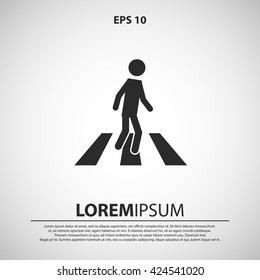 Pedestrian Icon Pedestrian Vector Illustration Stock Vector (Royalty ...