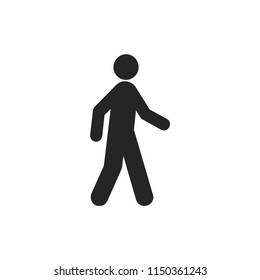Pedestrian Walking Icon Stock Vector (Royalty Free) 1162086058 ...