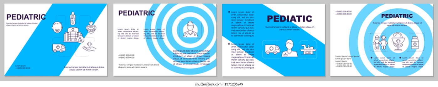 Pediatric Brochure Template Layout Services Doctors Stock Vector ...