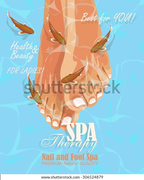 Pedicure Spa Poster Womans Legs Feet: เวกเตอร์สต็อก (ปลอดค่าลิขสิทธิ์ ...