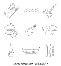 Pedicure Vector Icons Handdrawn Stock Vector (Royalty Free) 326883047 ...