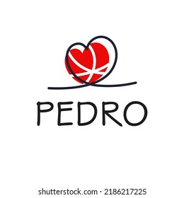 Pedro Calligraphy Name Vector Illustration Stock Vector (Royalty Free ...