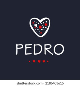 Pedro Calligraphy Name Vector Illustration Stock Vector (Royalty Free ...