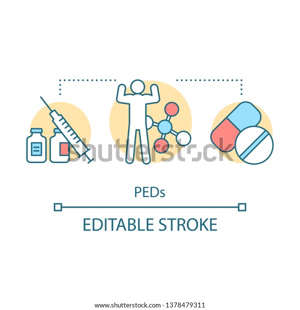Peds Concept Icon Performanceenhancing Substances Drugs Stock Vector ...
