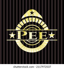 Pee Shiny Emblem Vector Illustration Detailed Stock Vector (Royalty ...