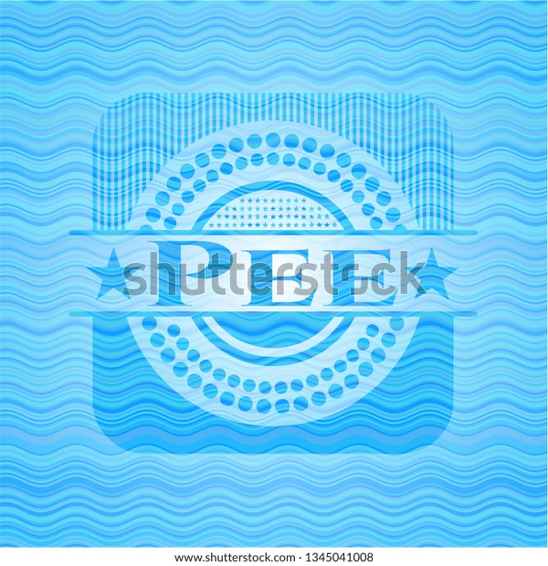 Pee Water Representation Badge Background Stock Vector (Royalty Free ...