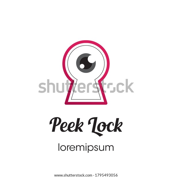 Peek Lock Logo Symbol Icon Template Stock Vector (Royalty Free ...