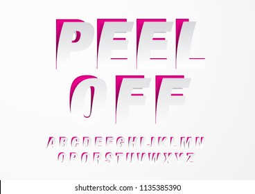 Peel Offpeelingpeel Typography Design Vector Stock Vector (Royalty Free ...