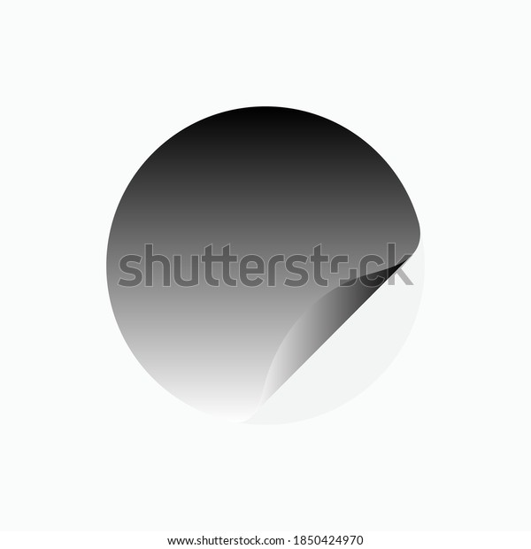 Peeling Round Sticker Label Symbol Vector Stock Vector (Royalty Free ...
