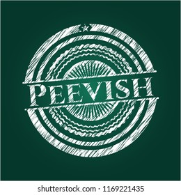 Peevish On Blackboard Stock Vector (Royalty Free) 1169221435 | Shutterstock
