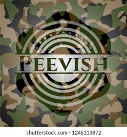 Peevish On Camouflage Pattern Stock Vector (Royalty Free) 1245113872 ...