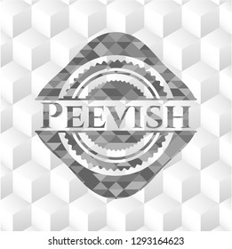 Peevish Realistic Grey Emblem Cube White Stock Vector (Royalty Free ...