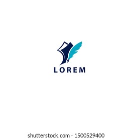 Pen Book Like Exam Logo Design Stock Vector (Royalty Free) 1500529400 ...