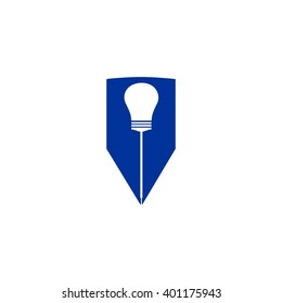 Pen Bulb Idea Logo Stock Vector (Royalty Free) 401175994 | Shutterstock