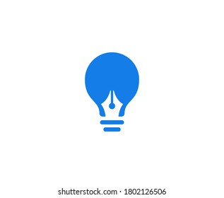 Pen Bulb Logo Vector Education Icon Stock Vector (Royalty Free ...