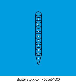 Pen Drawing Letters Stock Vector (Royalty Free) 583664800 | Shutterstock