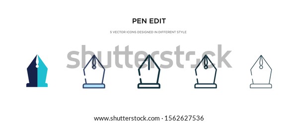 Pen Edit Icon Different Style Vector Stock Vector (Royalty Free ...