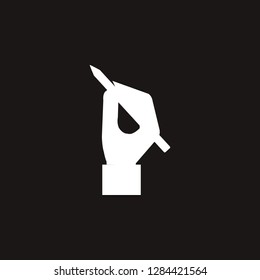 Pen Hand Icon Pen Hand Vector Stock Vector (Royalty Free) 1284421564 ...