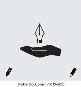 Pen Icon Drawing Vector Illustration Stock Vector (Royalty Free ...