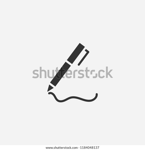 Pen Icon Illustrationvector School Sign Symbol Stock Vector (Royalty ...