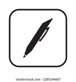 Pen Icon Isolated Flat Design Stock Vector (Royalty Free) 1285194607 ...