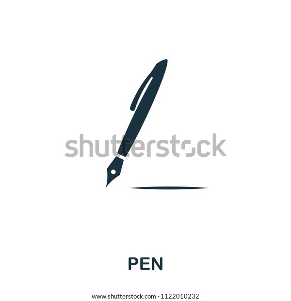 Pen Icon Line Style Icon Design Stock Vector (Royalty Free) 1122010232