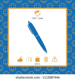 Pen Icon Symbol Stock Vector (Royalty Free) 1113087446 | Shutterstock