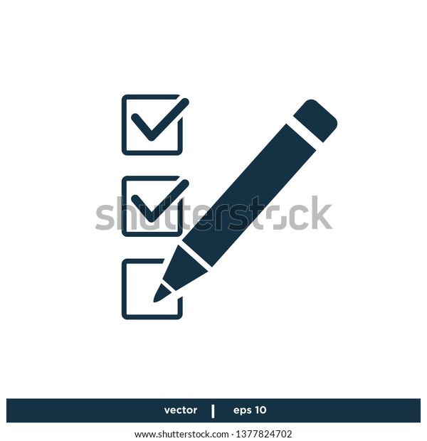 Pen Icon Voting Symbol Stock Vector (Royalty Free) 1377824702 ...