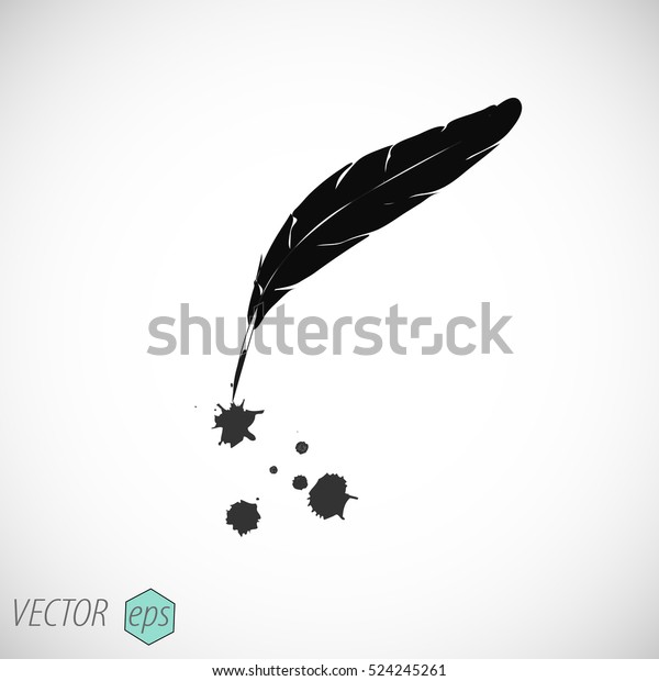 Pen Ink Blot Vector Icon Stock Vector (Royalty Free) 524245261 ...