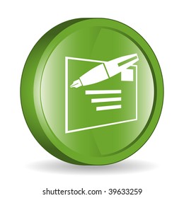 Pen Letter Sign Icon Button Stock Vector (Royalty Free) 39633259 ...