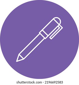 Pen Line Circle Icon Vector Image Stock Vector (Royalty Free ...