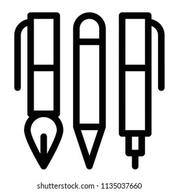 Pen Line Icon Stock Vector (Royalty Free) 1135037660 | Shutterstock