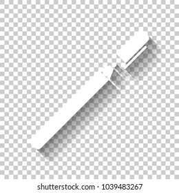 Pen Marker Icon White Icon Shadow Stock Vector (Royalty Free ...