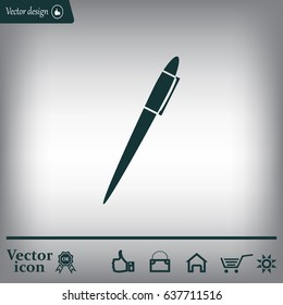 Pen Shadow On Gray Background Vector Stock Vector (Royalty Free ...