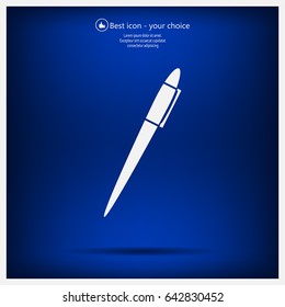 Pen Shadow On Gray Background Vector Stock Vector (Royalty Free ...
