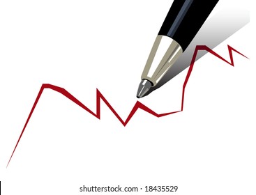 Pen Showing Diagram Vector Stock Vector (Royalty Free) 18435529 ...