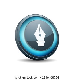 Pen Sign Button Illustration Stock Vector (Royalty Free) 1236468754 ...