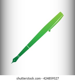 Pen Sign Green Gradient Icon Stock Vector (Royalty Free) 424859527 ...
