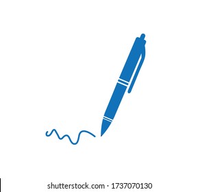 Pen Signature Icon Vector Stock Vector (Royalty Free) 1737070130 ...