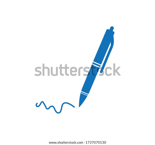 Pen Signature Icon Vector Stock Vector (Royalty Free) 1737070130 ...