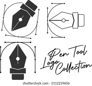 Pen Tool Logo Collection Design Stock Vector (Royalty Free) 2112219656 ...