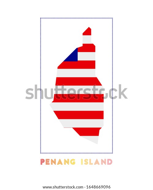 Penang Island Logo Map Penang Island Stock Vector (Royalty Free ...