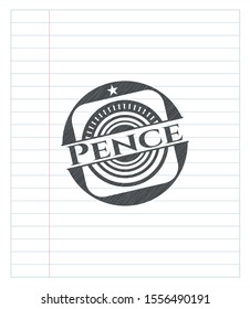 Pence Pencil Emblem Vector Illustration Detailed Stock Vector (Royalty ...