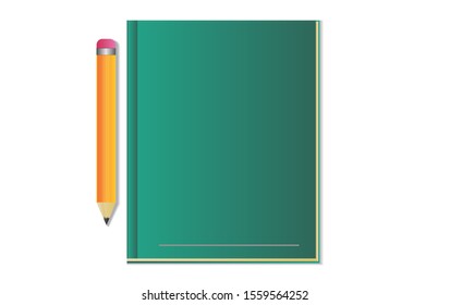 Pencil Book Vector Illustration On White Stock Vector (Royalty Free ...