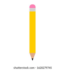 Pencil Cartoon Flat Style Isolated On Stock Vector (Royalty Free ...