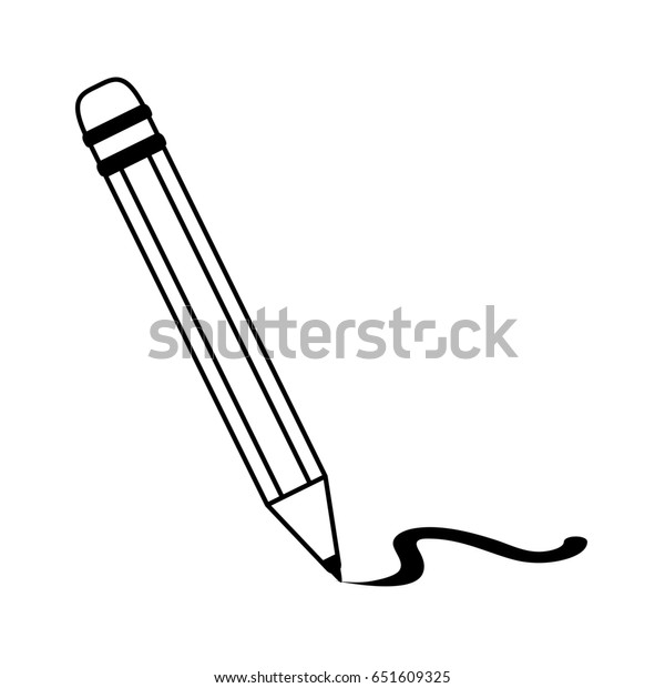 Pencil Cartoon Illustration Draw Stock Vector (Royalty Free) 651609325 ...