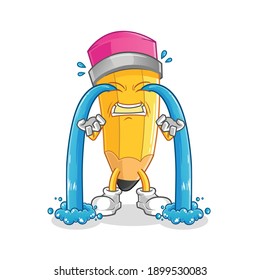 Pencil Crying Illustration Character Vector Stock Vector (Royalty Free ...