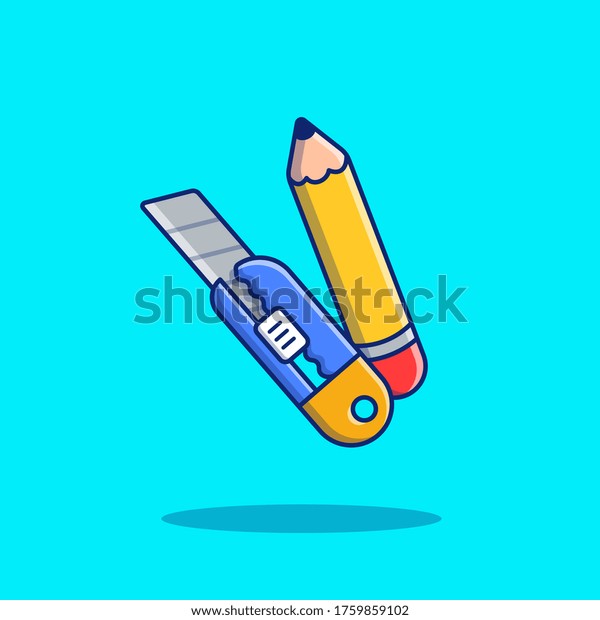 Pencil Cutter Cartoon Vector Icon Illustration Stock Vector (Royalty ...